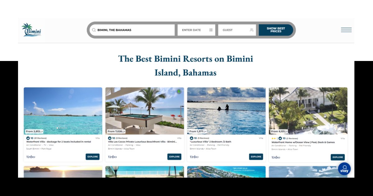Bimini Resorts & Rentals on Bimini Island, Bahamas